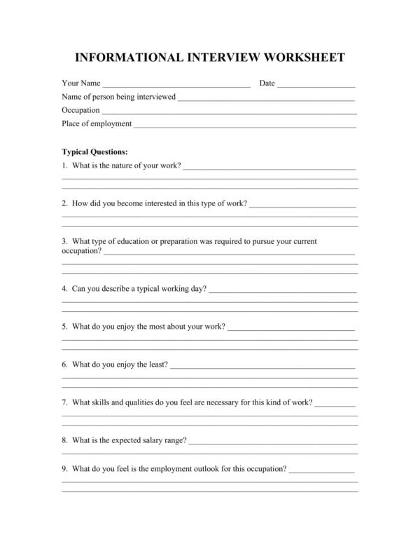 Pdf Worksheets For Interview Skills - SkillsWorksheets.com Pdf Worksheets For Interview Skills - SkillsWorksheets.com